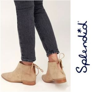 Splendid | Shoes | Contemporarychic Splendid Back Tie Suede Booties ...